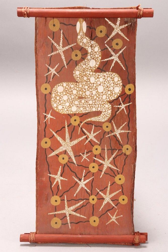 Milky Way Bark Painting by Kevin Duncan, 1988 - Aboriginal - Art - Tribal