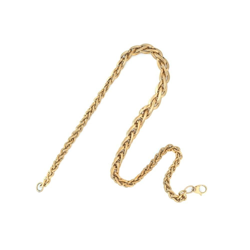 9ct Gold Graduated Espiga Chain with Crab Claw Clasp, 41cm - Necklace ...