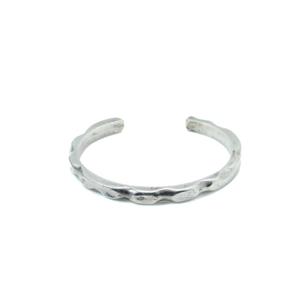 Silver cuff bangle with Tld maker's stamp, 6mm width - Bracelets ...