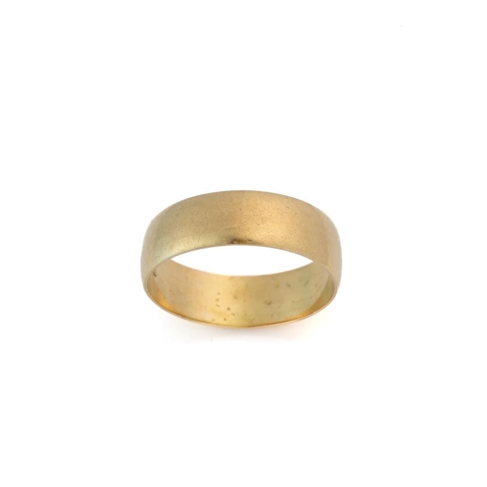 18ct Gold Rounded Band, 7mm Wide, Size Y1/2, 6.47g - Rings - Jewellery