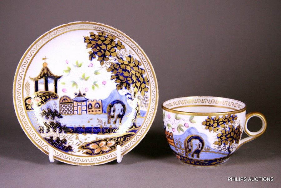 Hall 'Elephant Pattern' Cup and Saucer, Circa 1808, Pattern 876 ...