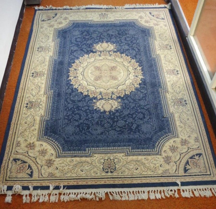 Blue-Toned Turkish Rug - 235 x 160 cm - Rugs & Carpets - Textiles & Fabrics