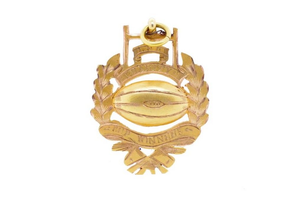 1917-18 Rugby Medal, Australian 9ct Rose Gold, Charity Cup Winners ...