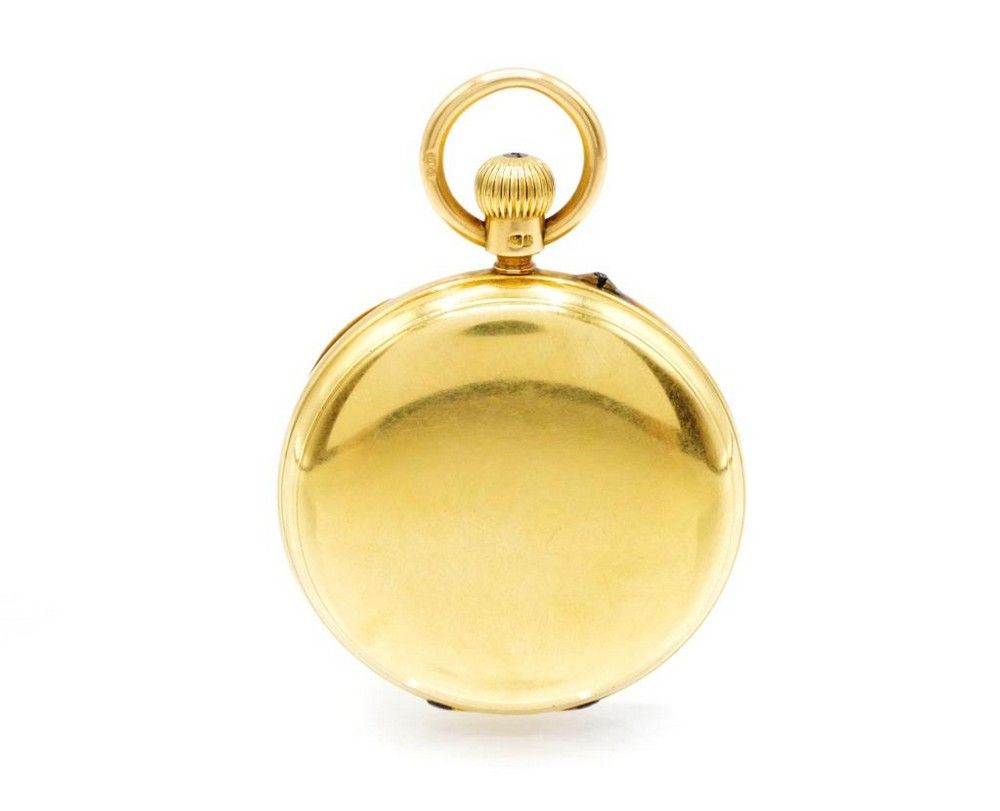 Victorian 18ct Gold Fob Watch with Historical Engraving - Rings - Jewellery