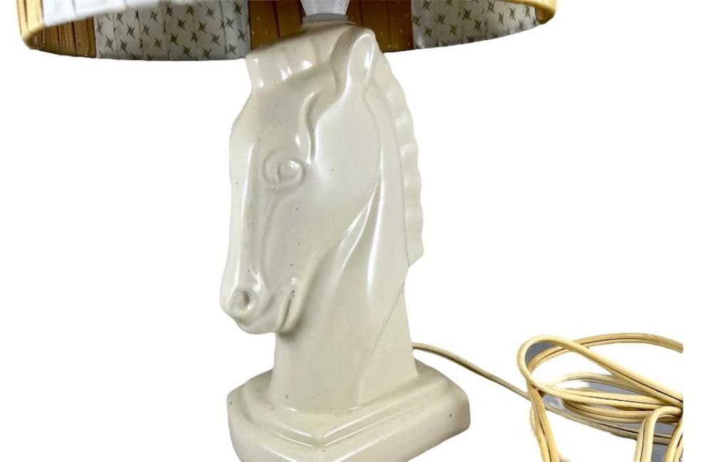 George Dimitri Horse Head Porcelain Lamp, English, c. 1950 - Zother ...