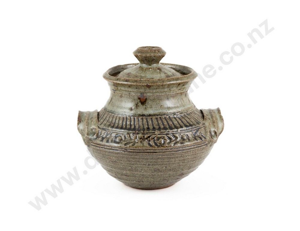 New Zealand Pottery Lidded Casserole, Impressed Mark, 19.5 cm High ...