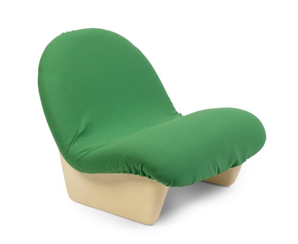 Luigi Colani Sadima Chair for BASF, Germany, 1970s, White/Green ...