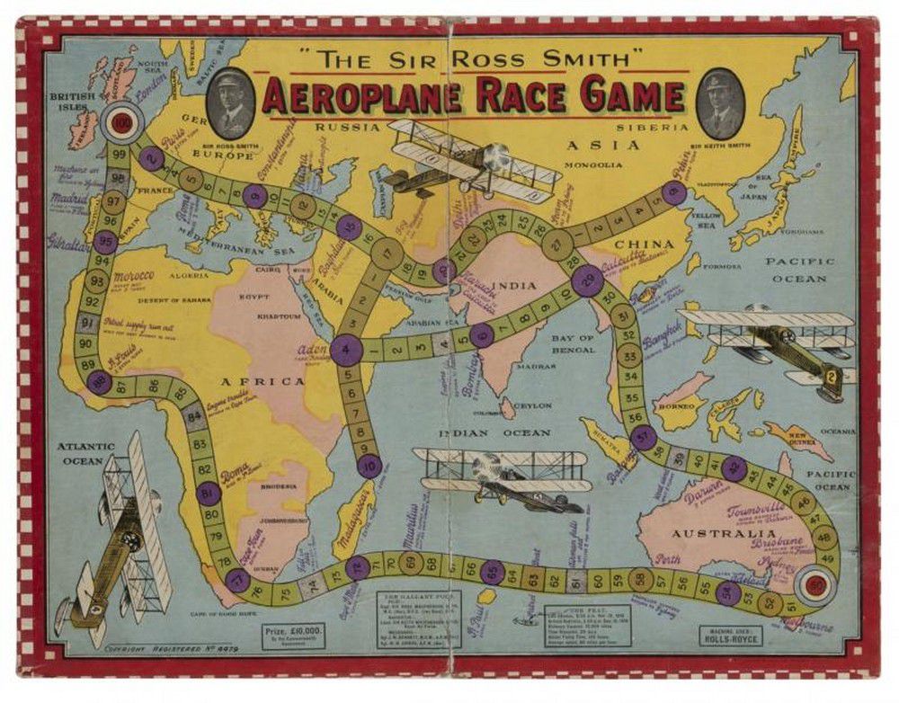 Sir Ross Smith Aeroplane Race Game Transport Aeronautical Memorabilia sir-ross-smith-aeroplane-race-game-transport-aeronautical-memorabilia