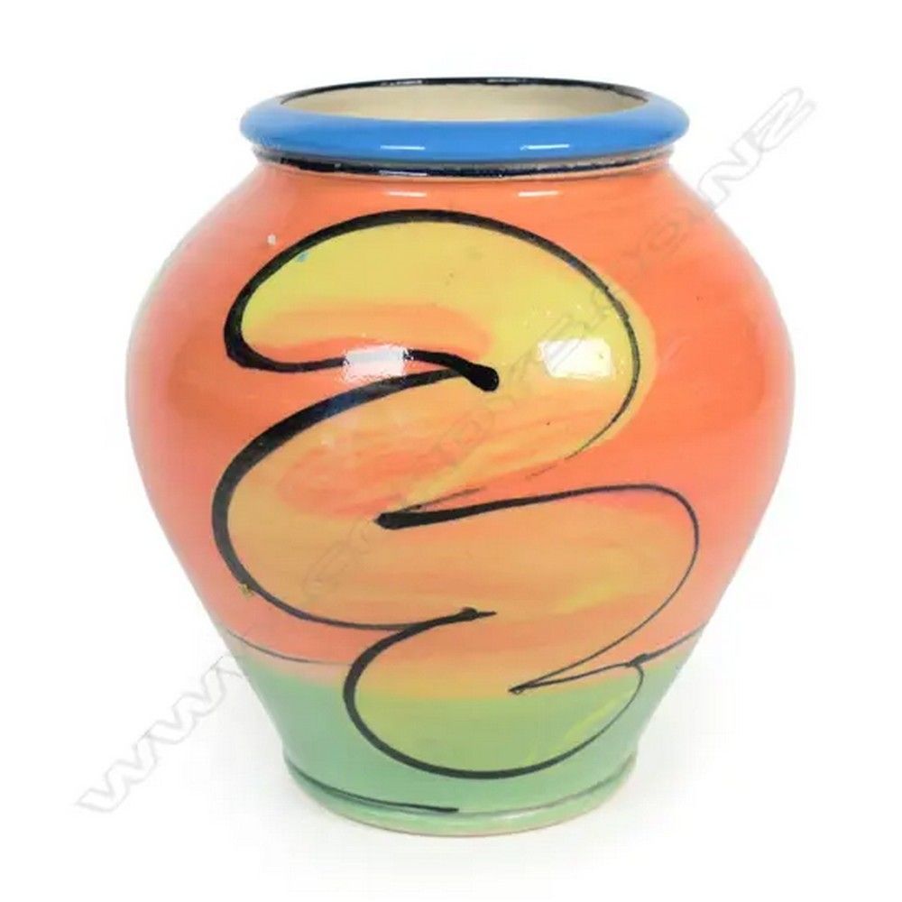 Modern Pastel Glazed Ovoid Vase by Andrew van der Putten - New Zealand ...