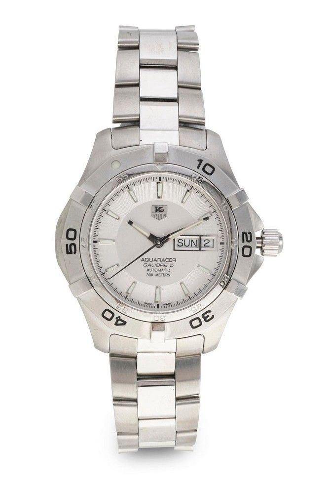 Tag Heuer Aquaracer Automatic White Dial Stainless Steel Wrist Watch ...