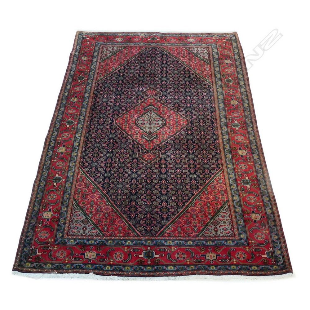 Hand-Knotted Ardebil Wool Rug with Intricate Medallion Design - Rugs ...