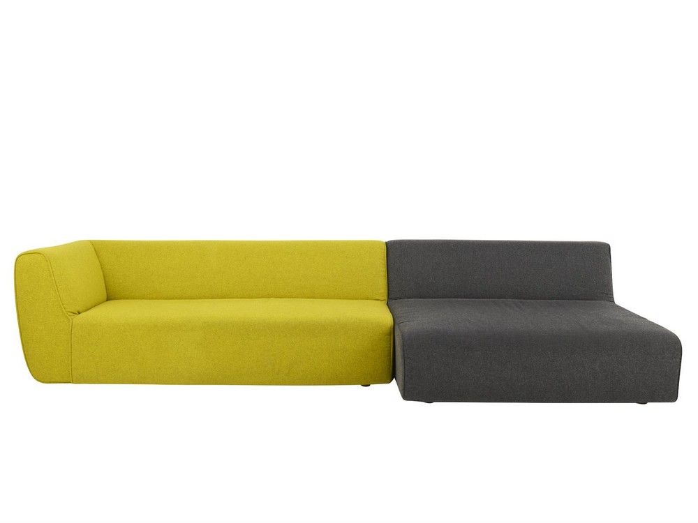 Jardan Milo Modular Sofa Set in Dark Grey and Chartreuse - European ...