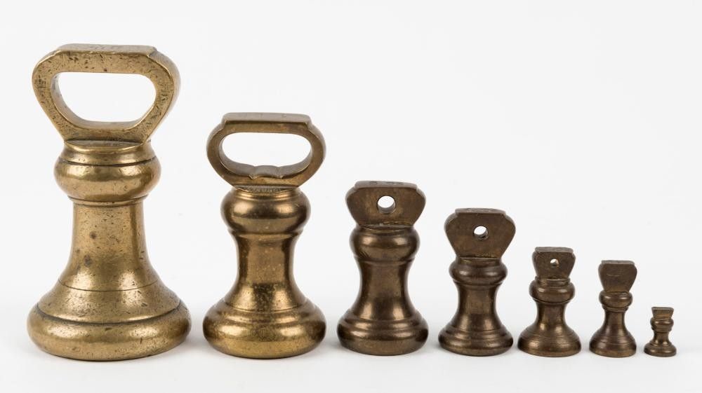 19th Century Set of Seven Graduated Bell Weights - Scales - Household ...
