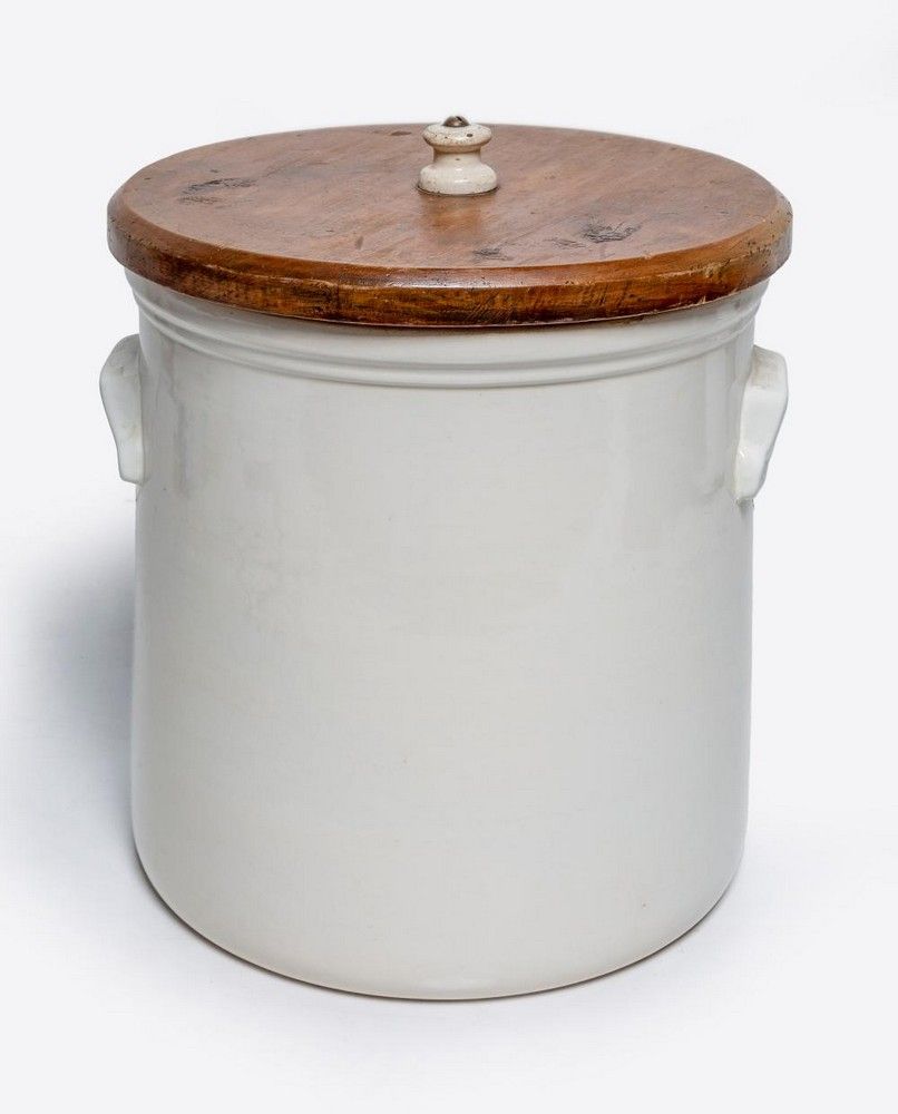 Fowler-ware White Glazed Egg/Bread Crock, Australian, circa 1950 ...