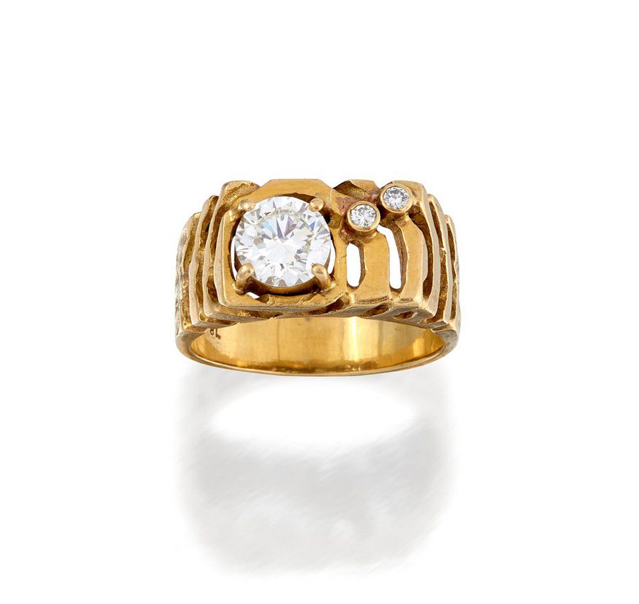 1 18ct Diamond And Gold Openwork Ring Rings Jewellery