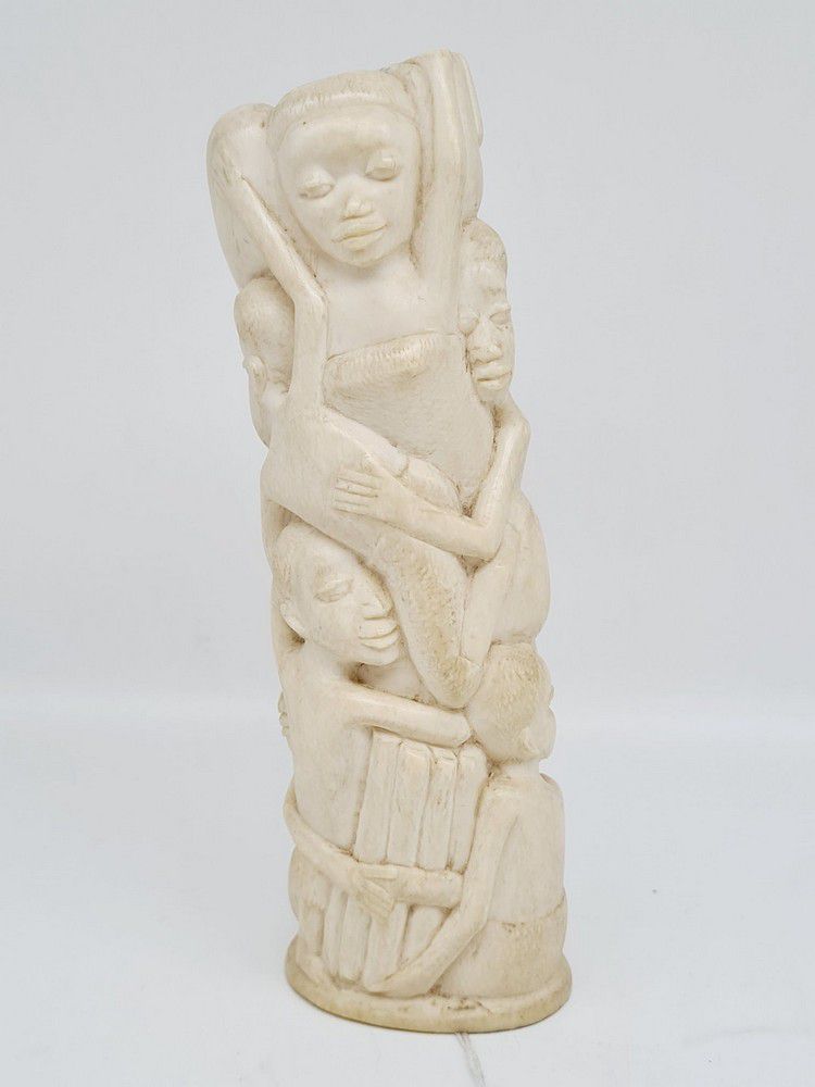 African Ivory Tree of Life Figure - African - Tribal
