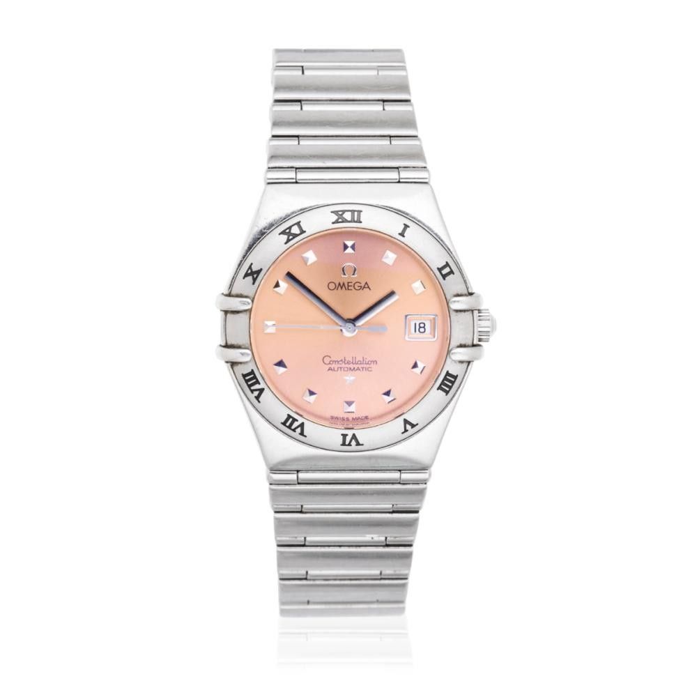 Omega Co-Axial Stainless Steel Ladies Watch with Pink Dial - Watches ...