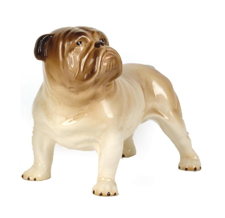 Melba Ware Bulldog Figurine - Zother - 19th Century British - Ceramics