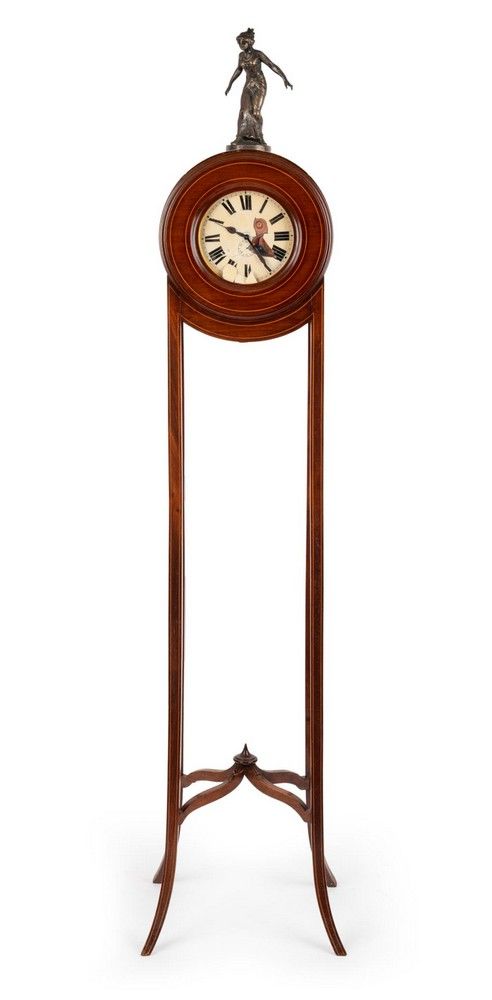 English Goliath Oversize Pocket Watch Clock in Sheraton Revival Case ...