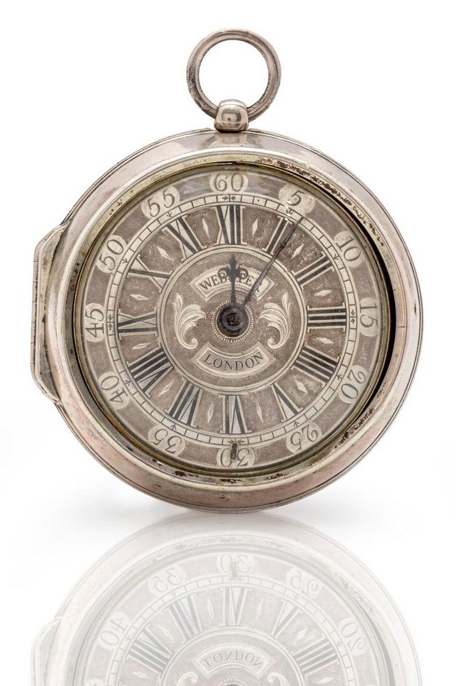 Rare Silver Pair-Cased Pocket Watch by William Webster, Circa 1710 ...