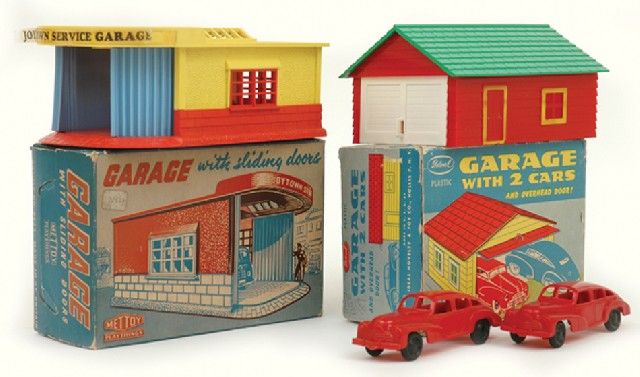 Plastic Garages with Cars - 2 Boxed Sets - Motor Vehicles - Toys & Models