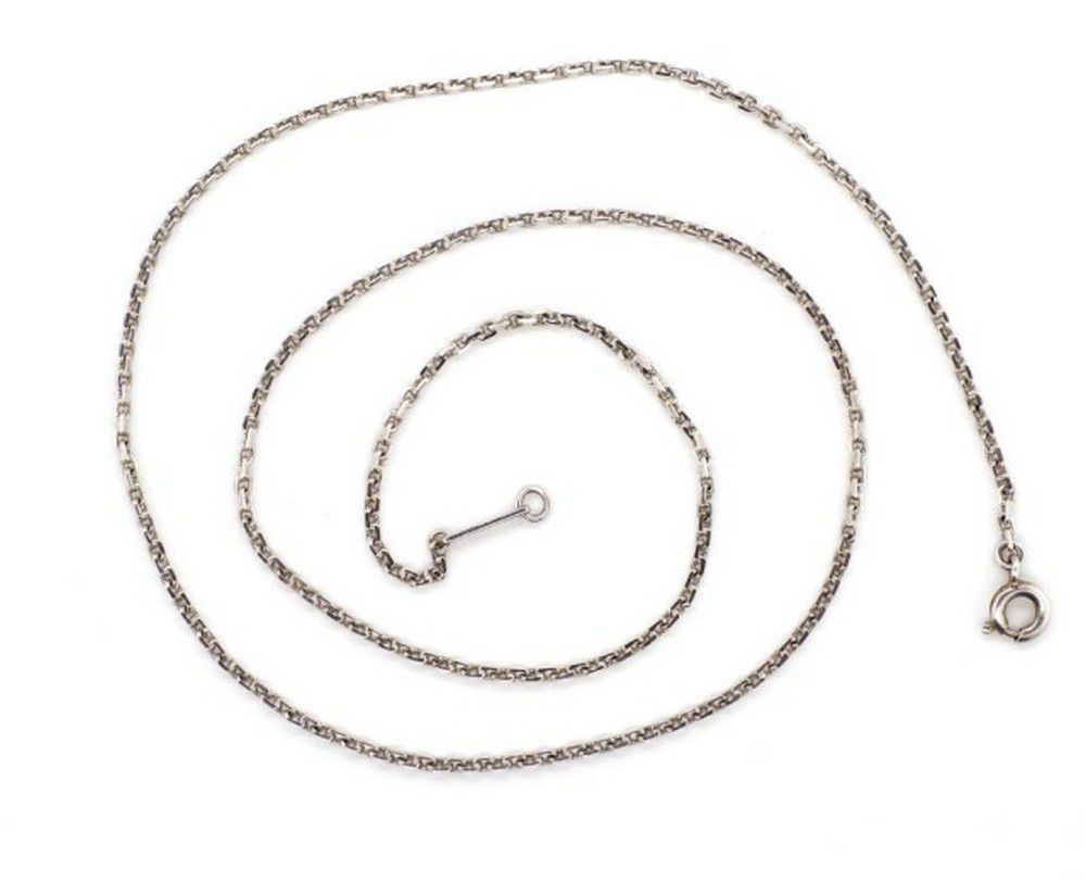 Oriental Platinum Chain with Character Marks and Silver Clasp ...