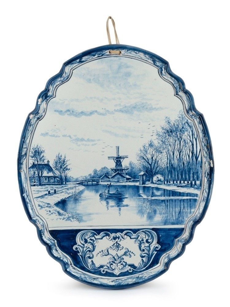 Dutch Delft Blue and White Plaque, Early 20th Century - Zother - 18th ...