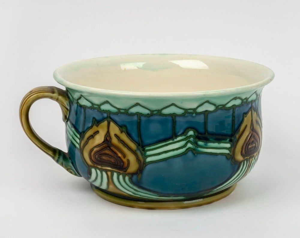 Minton Secessionist Chamber Pot, Art Nouveau Floral Decoration, 1910 ...