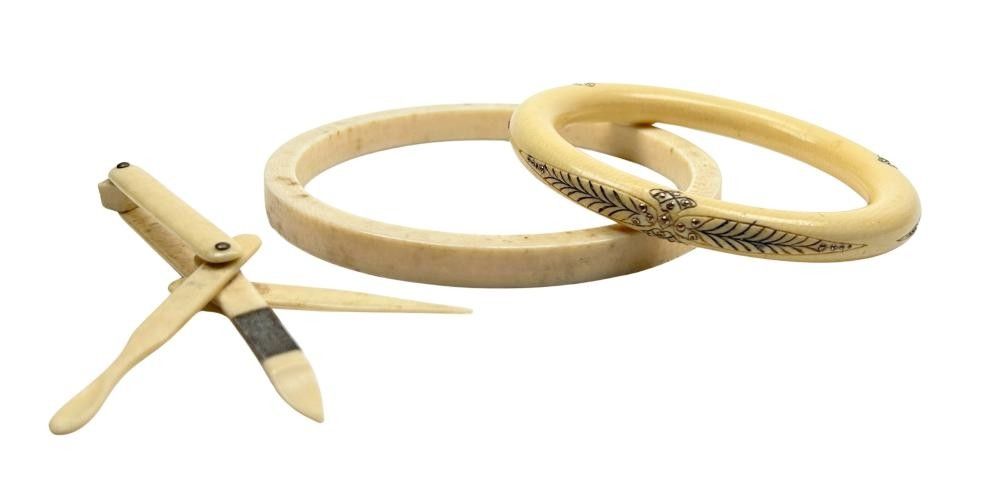 Ivory Bangles and Manicure Set: Elegant Accessories for Travel ...