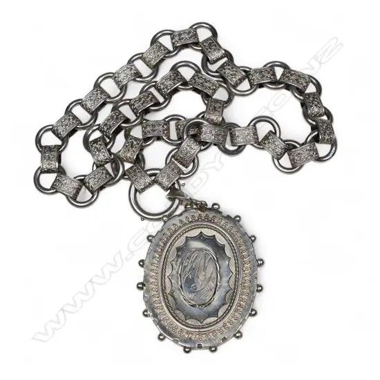Victorian Silver Mayoral Chain and Locket with Arts and Crafts ...