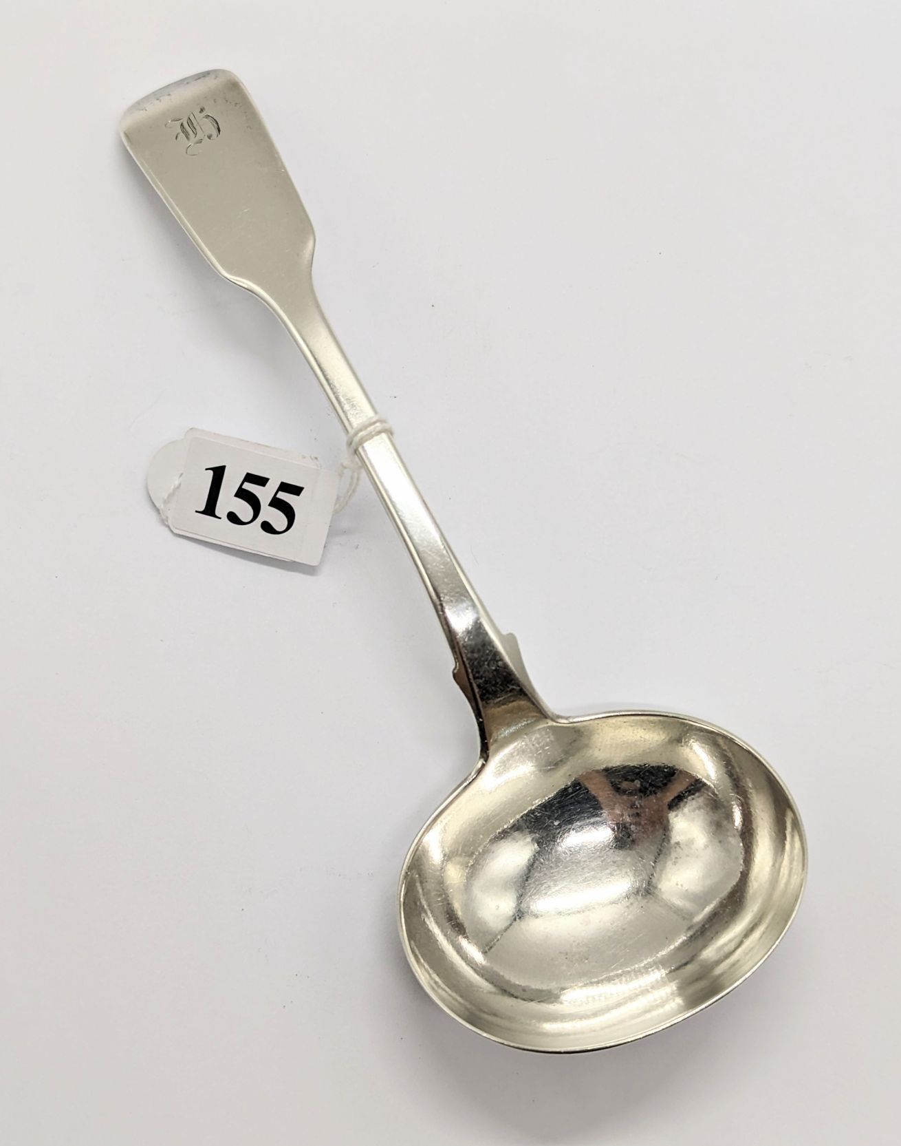 1838 London Hallmarked Sterling Silver Sauce Ladle with Initials ...