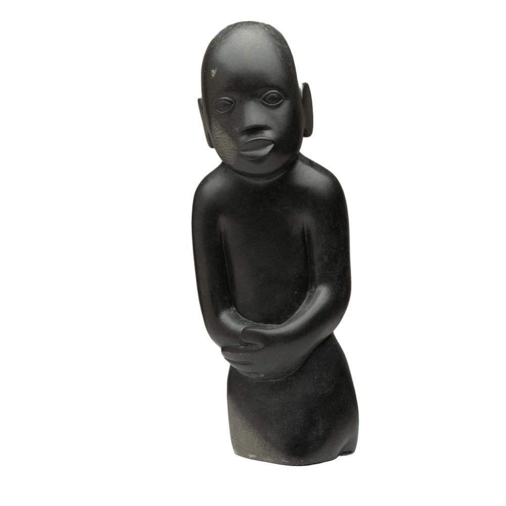 Shona Stone Carving: Boy by S. Mubayi, Zimbabwe Art - African - Tribal
