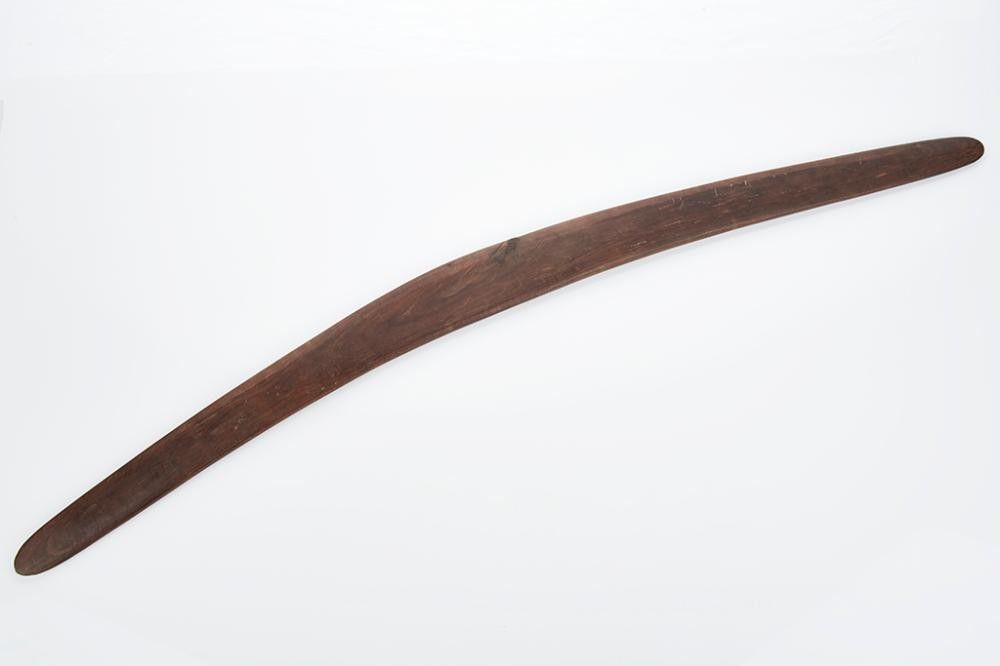 19th Century South Australian Hardwood Fighting Boomerang with Incised ...