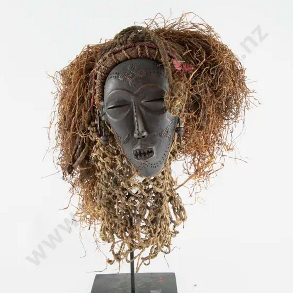 Chokwe African Mwana Pwo Female Tribal Mask, 17 cm Height - African ...
