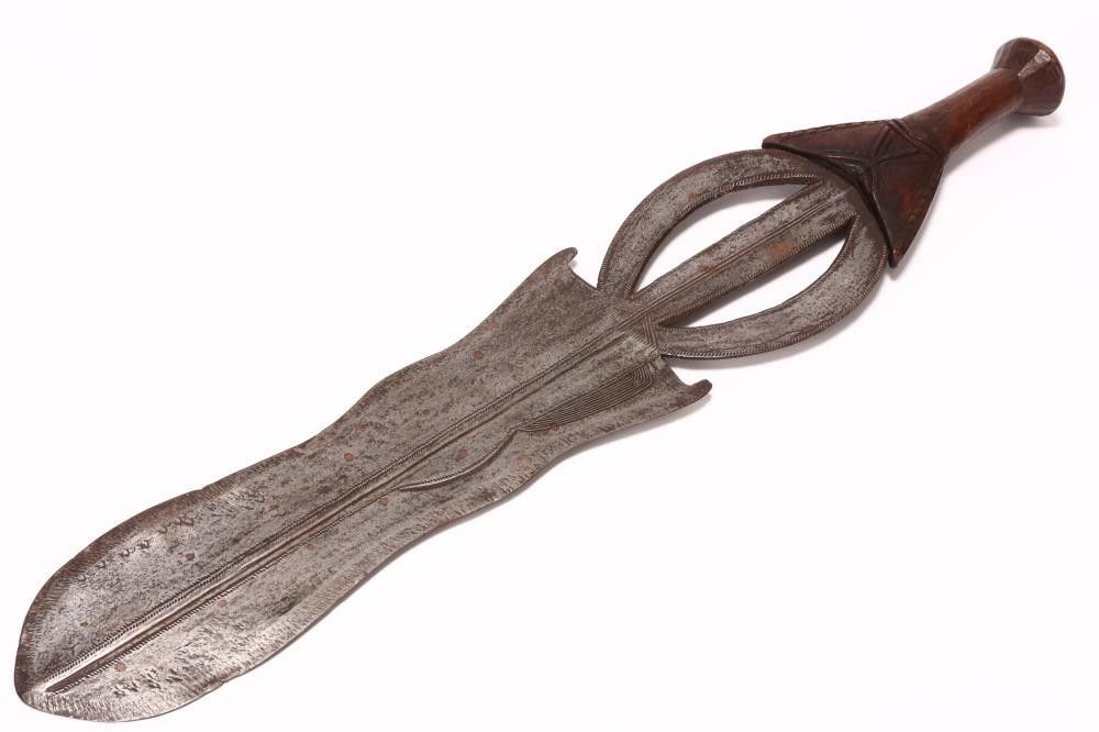 Kuba Tribe Kul Knife with Timber Hilt, Congo, 51.5cm - African - Tribal
