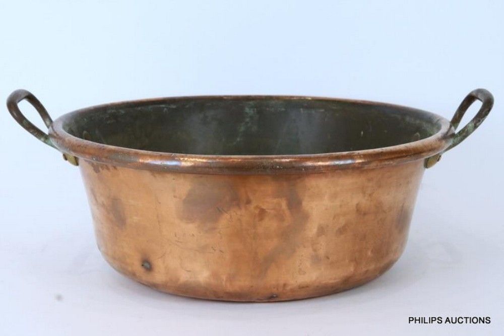 French Copper Jam Pan, Circa 1900 - Large, Heavy Gauge - Copper - Metalware