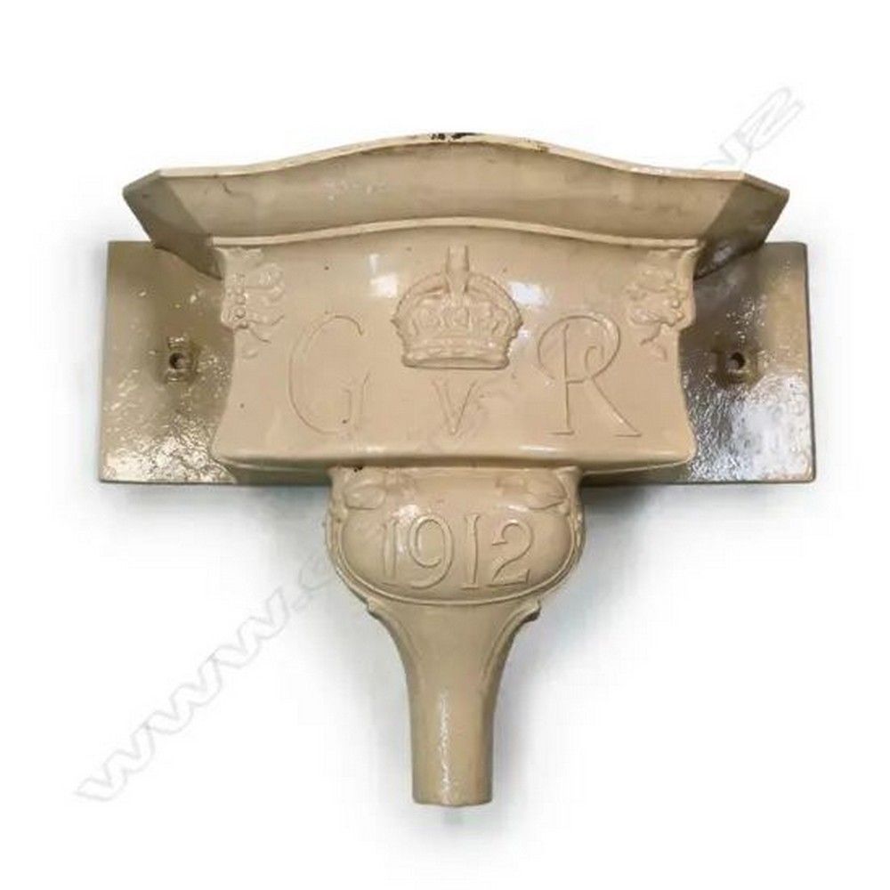 1912 George V Cast Iron Rain Hopper with Relief Detail - Structural ...