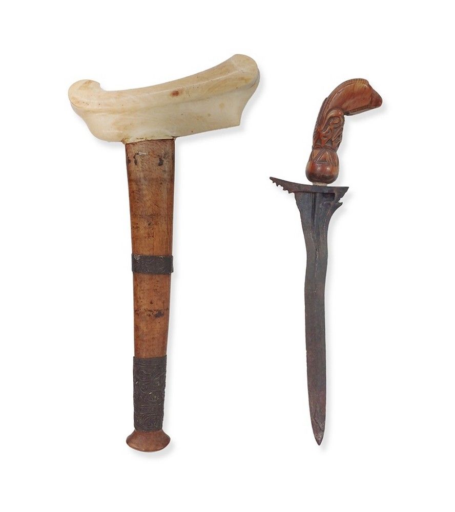 Jawa Demam Ivory Hilt with Pamor Steel Blade Sword - Edged Weapons ...