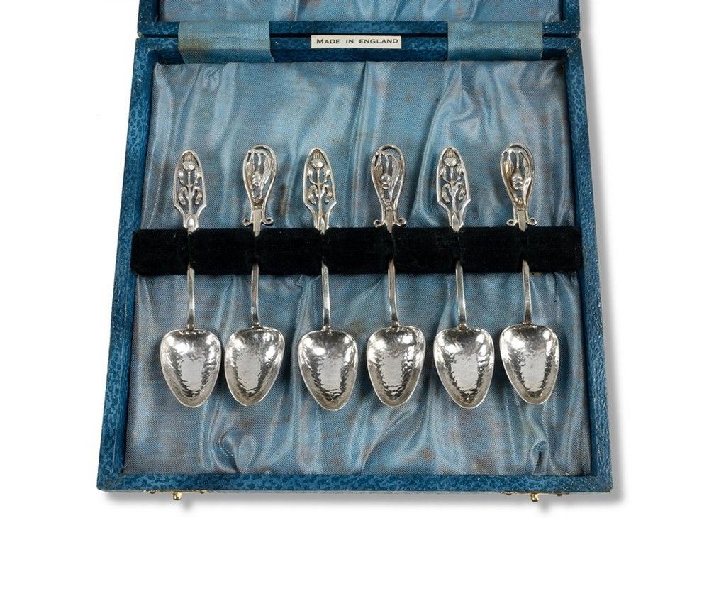Set of 6 Australian Silver Coffee Spoons by James Linton - Flatware ...