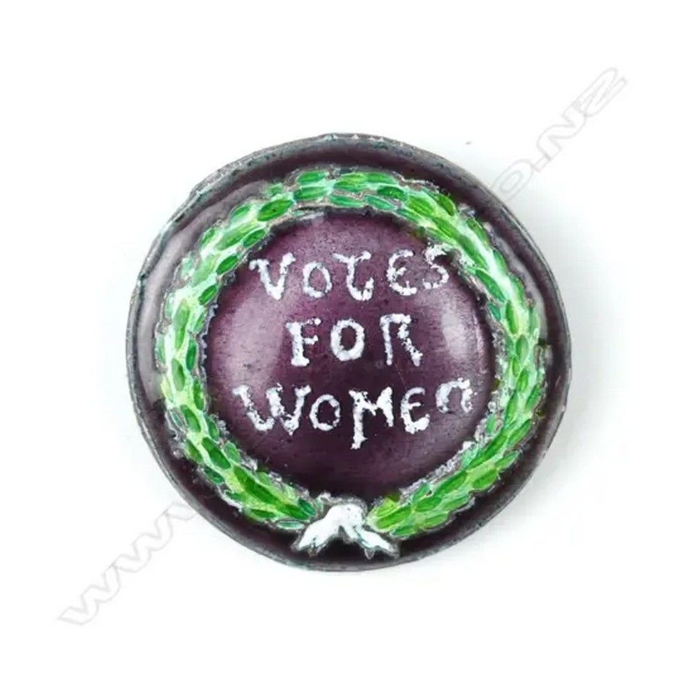 Suffrage Brooch: Votes for Women Enamel Pin, 1913 - Brooches - Jewellery