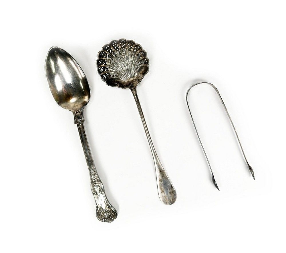 Georgian Silver Table Service Utensils Set with Monogram Handle ...