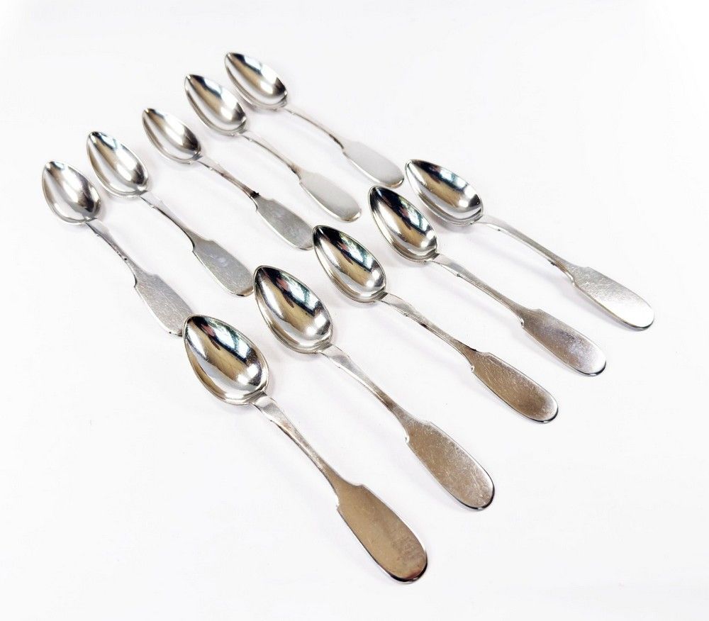 Set of 10 Estonian 875 Silver Teaspoons, 236.2 grams - Flatware/Cutlery ...