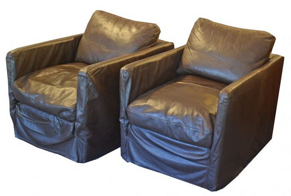 Henk Vos Novi Chairs in Brown Leather - European - Furniture - Post 1950