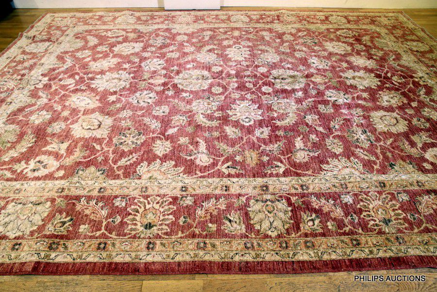 Ziegler Wool Carpet with Arabesques and Lotus - Rugs & Carpets ...