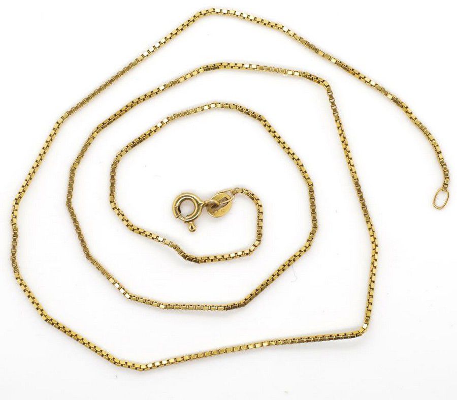 9k Yellow Gold Box Chain - 45cm, 2.5g - Necklace/Chain - Jewellery