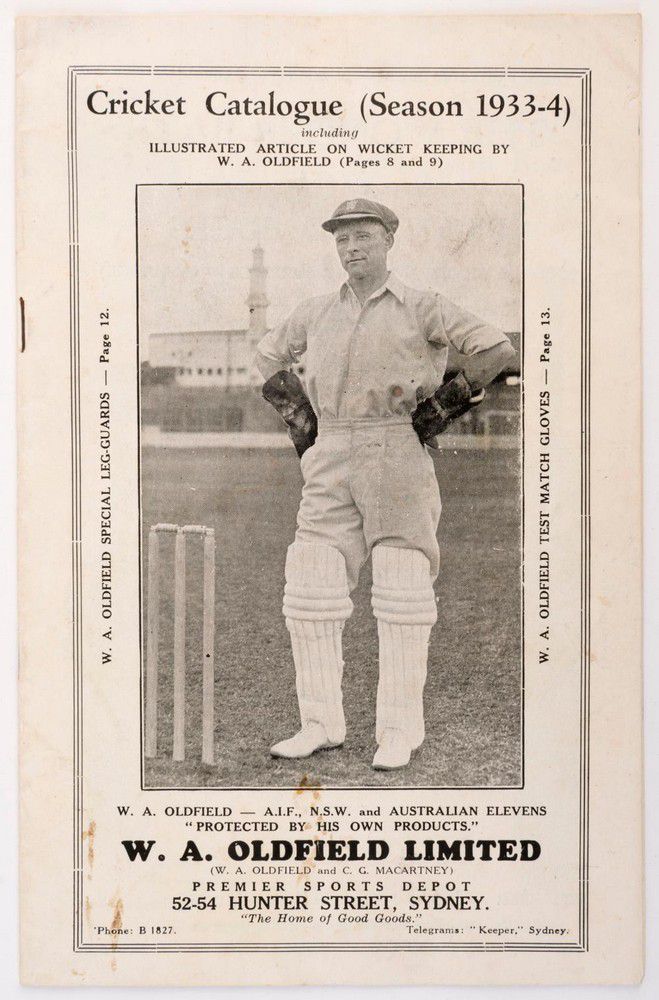 Rare Cricket Catalogue from Oldfield & Macartney, 1933-4 - Sporting ...