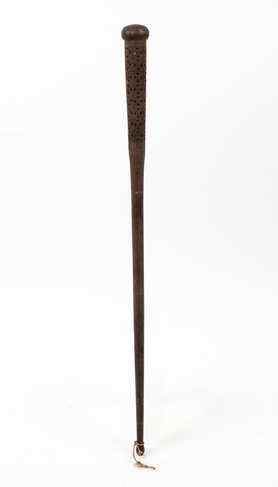 1880 Australian Stock Whip Handle with Carved Geometric Design - Farm ...