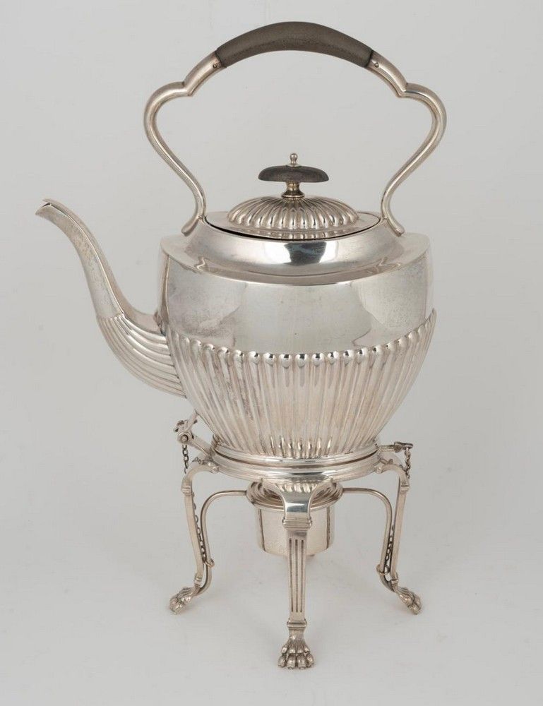 English Sterling Silver Spirit Kettle with Lion Paw Feet - Tea & Coffee ...