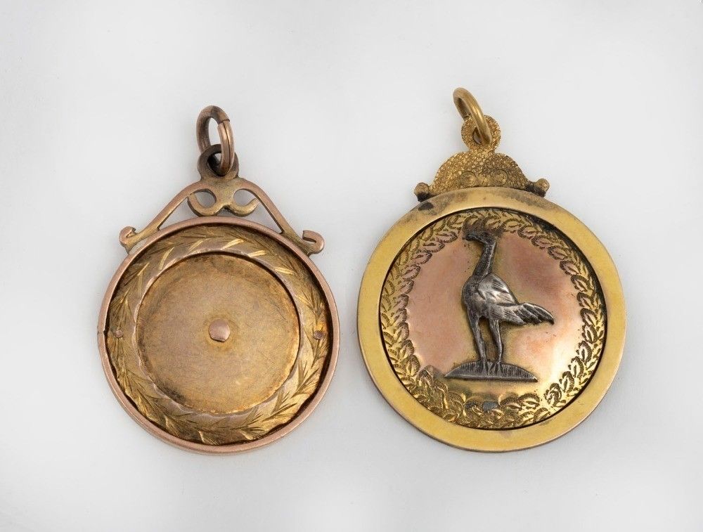 Antique 9ct Gold Poultry Club Fobs, Nyngan Show Winners - Necklace ...