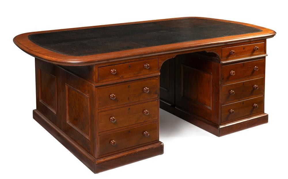 Victorian Cedar Partners Desk with Parliament House Provenance - Desks ...